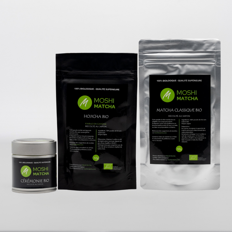 Moshi Matcha - Matcha et hojicha bio d'exception